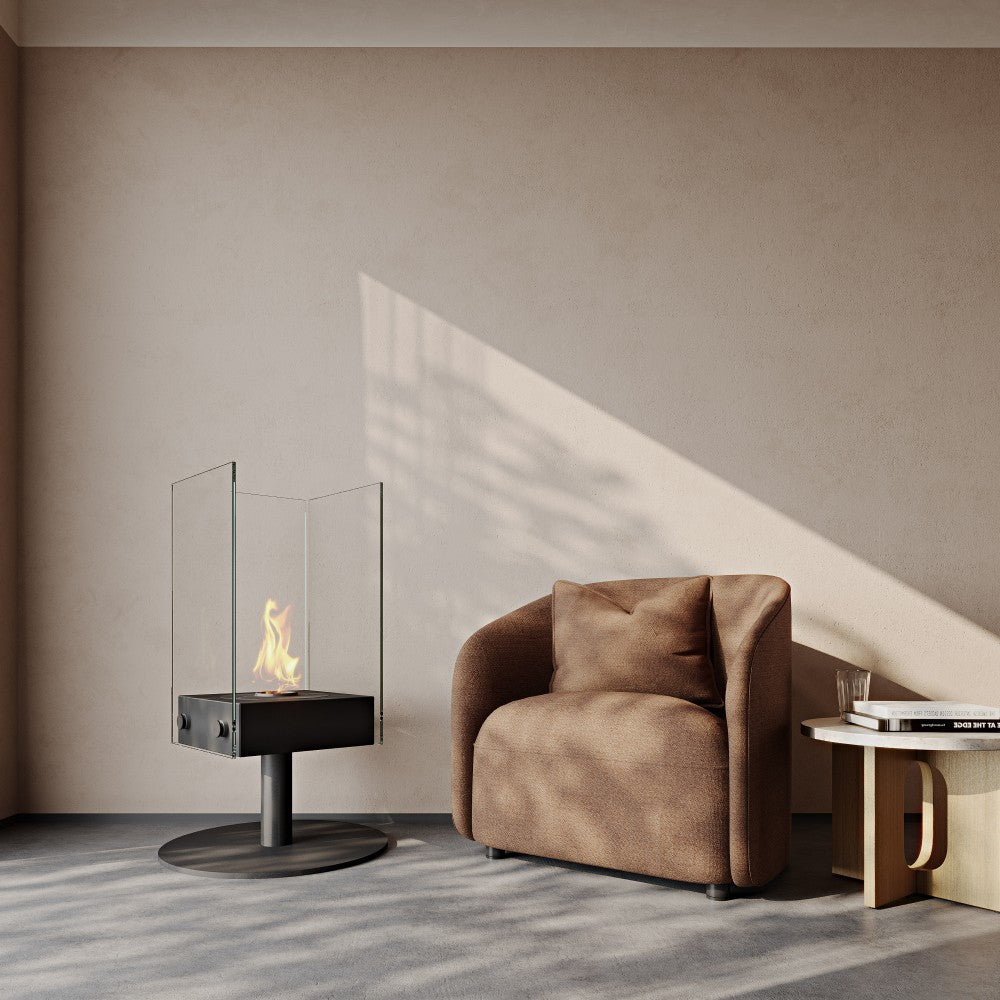 EcoSmart Fire Orbit 26-Inch Ethanol Fireplace Indoor Near Coach