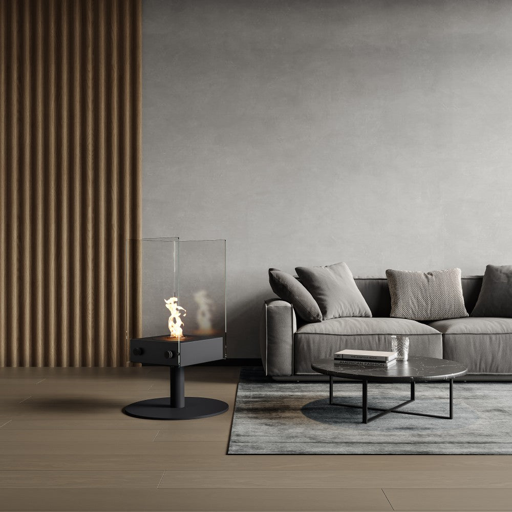 EcoSmart Fire Orbit 26-Inch Ethanol Fireplace Living Room Area