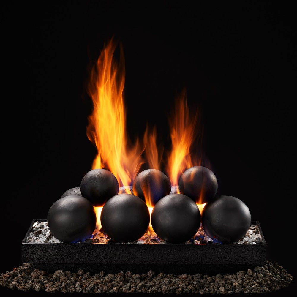 Majestic Contemporary Vented Cannon Ball Gas Burner Kit – Modern Blaze