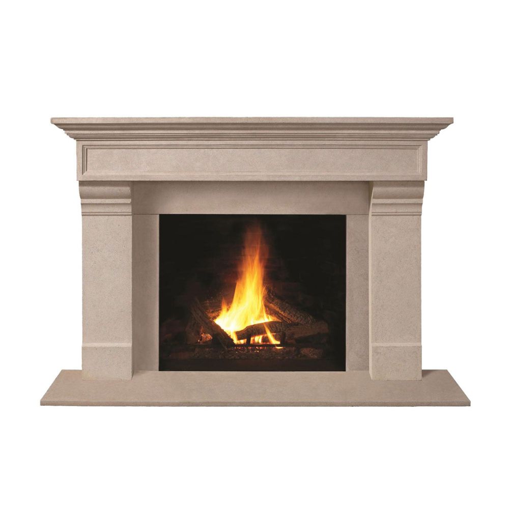 Omega 1111.556 GS Three Piece Cast Stone Mantel – Modern Blaze
