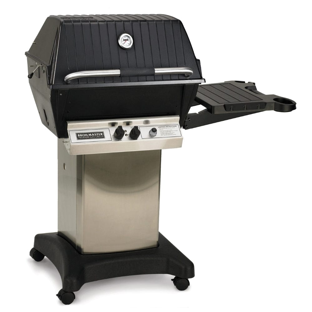 broilmaster p3x cast aluminum gas grill with stainless steel cart and ...