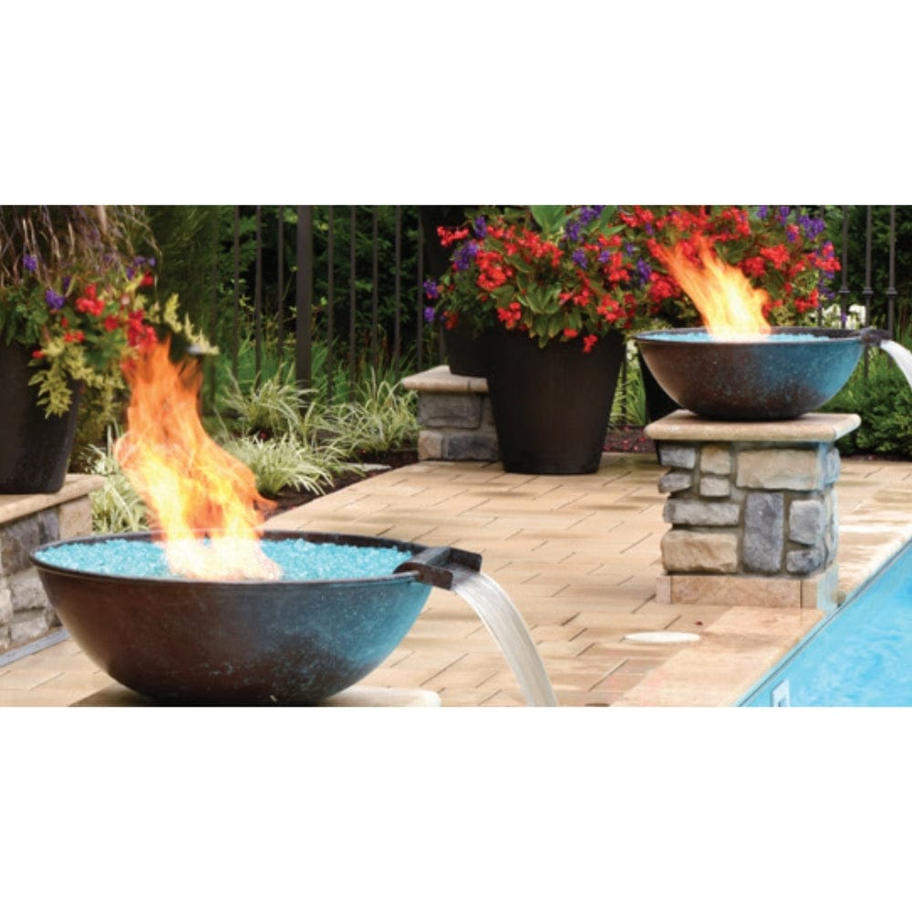 HPC 31-Inch Tempe Copper Gas Fire and Water Bowl — Modern Blaze
