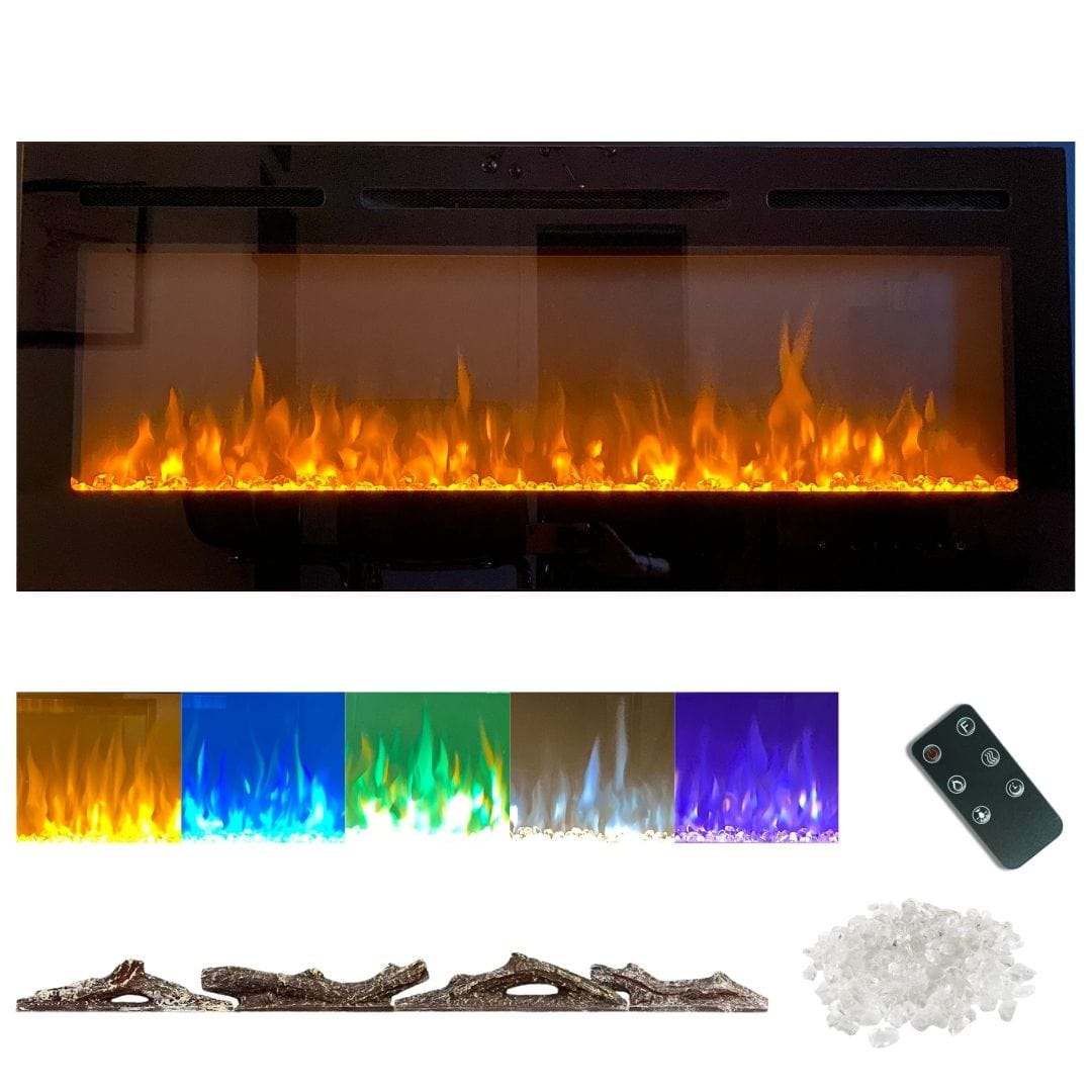 Modern Blaze Recessed / Wall Mounted Electric Fireplace