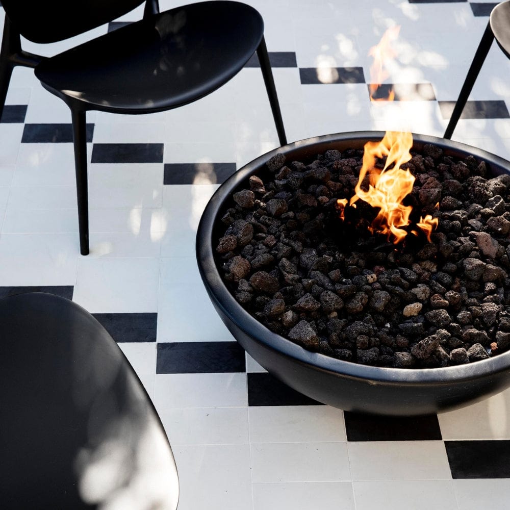 Modern Blaze Round Concrete Gas Fire Bowl