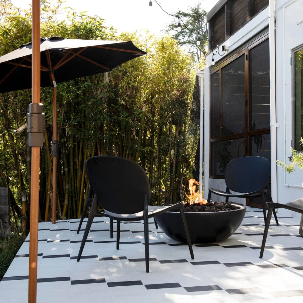 Modern Blaze Round Concrete Gas Fire Bowl