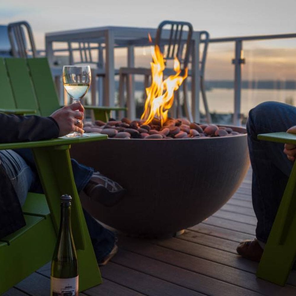 Solus Hemi 36-Inch Round UHPC Gas Fire Pit — Modern Blaze