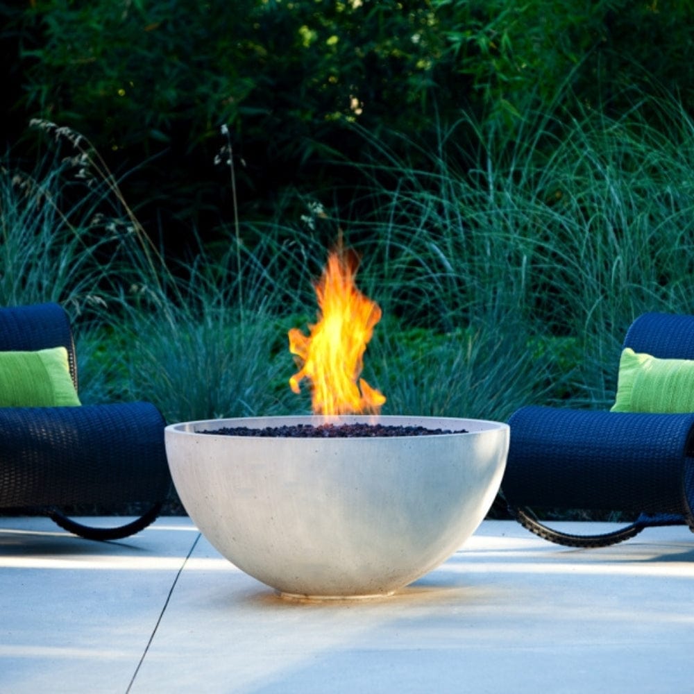 Solus Hemi 48-Inch Round UHPC Gas Fire Pit — Modern Blaze