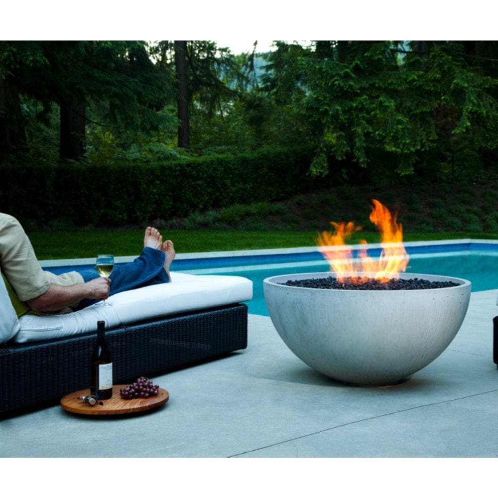 Solus Hemi 48-Inch Round UHPC Gas Fire Pit — Modern Blaze