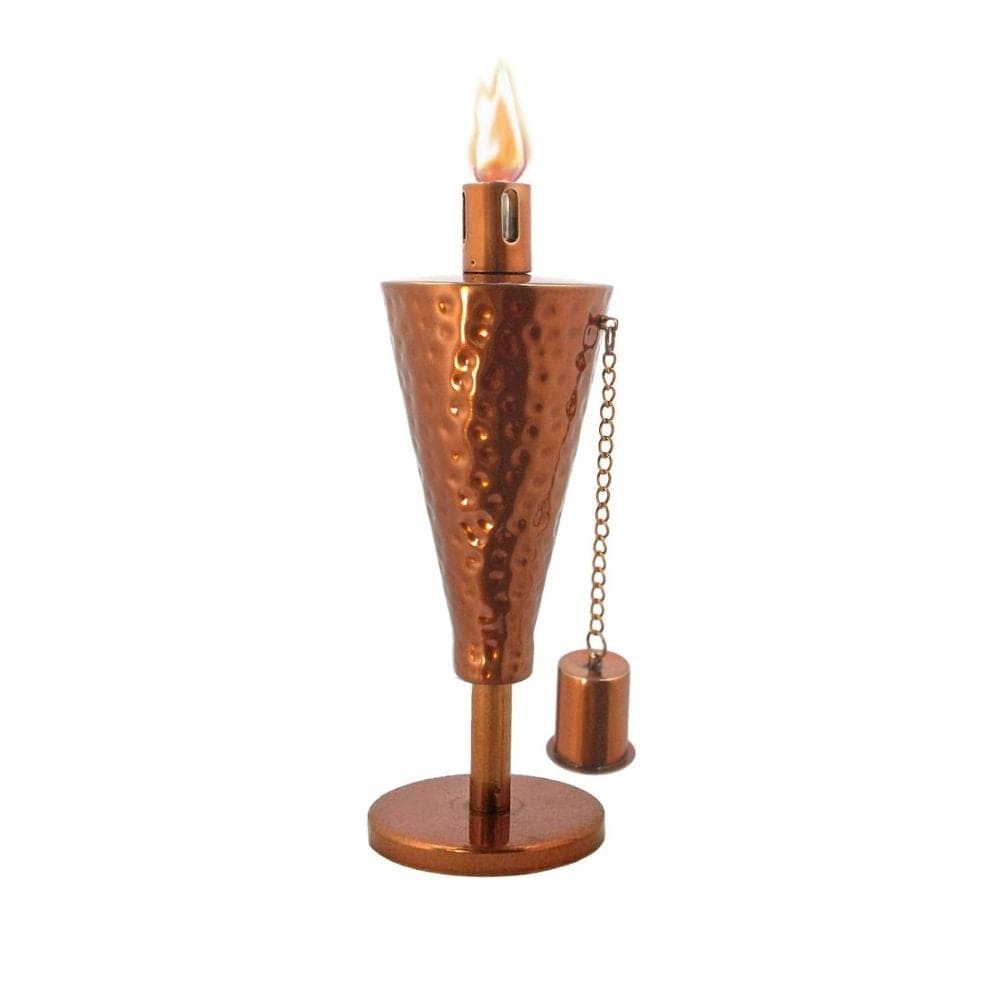 Anywhere Fireplace Hammered Copper Table Top Torch — Modern Blaze