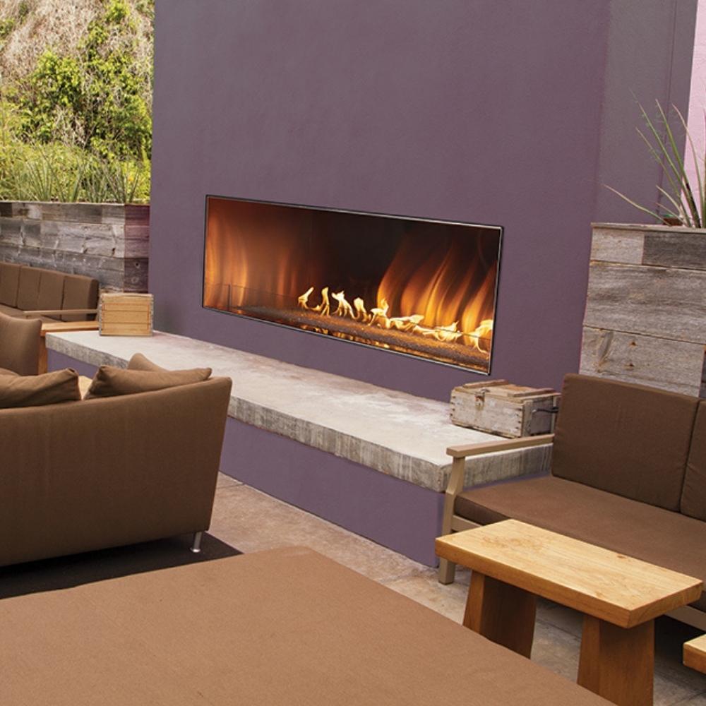 Empire Carol Rose Linear Outdoor Gas Fireplace — Modern Blaze
