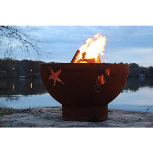 Fire Pit Art Sea Creatures 36-Inch Steel Fire Pit — Modern Blaze