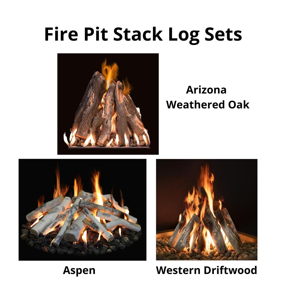 Grand Canyon Outdoor Round Tall Stack Gas Log Burner — Modern Blaze