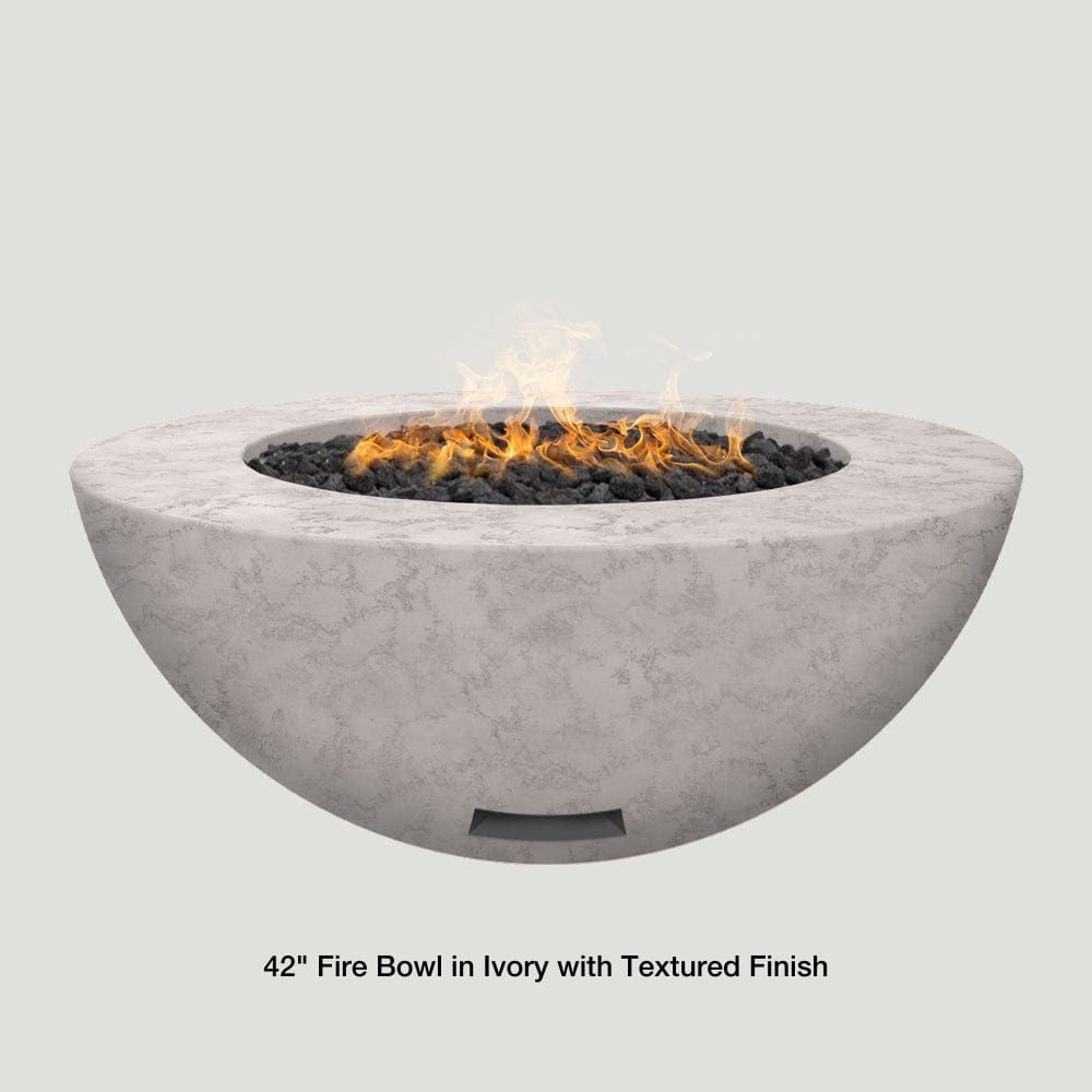 Modern Blaze 42 In Round Gas Fire Bowl Match Lit