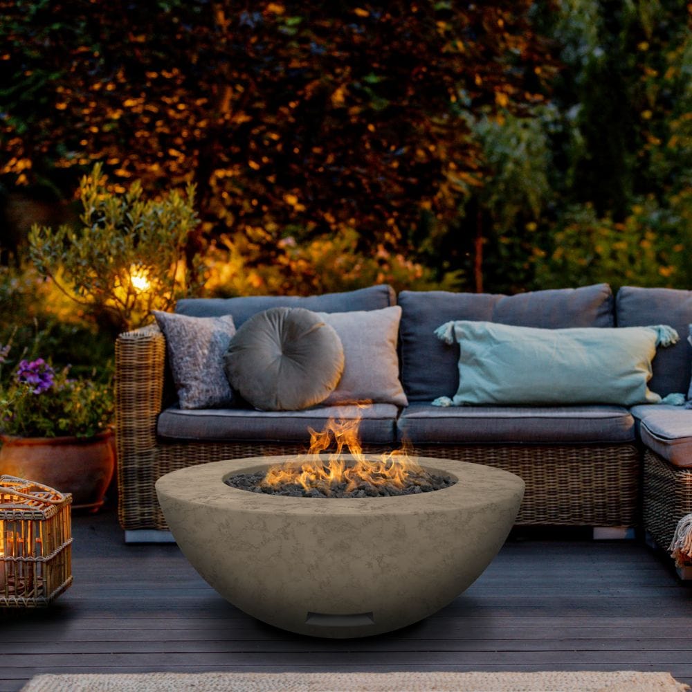 Modern Blaze 42-In Round Fire Bowl - Direct Spark