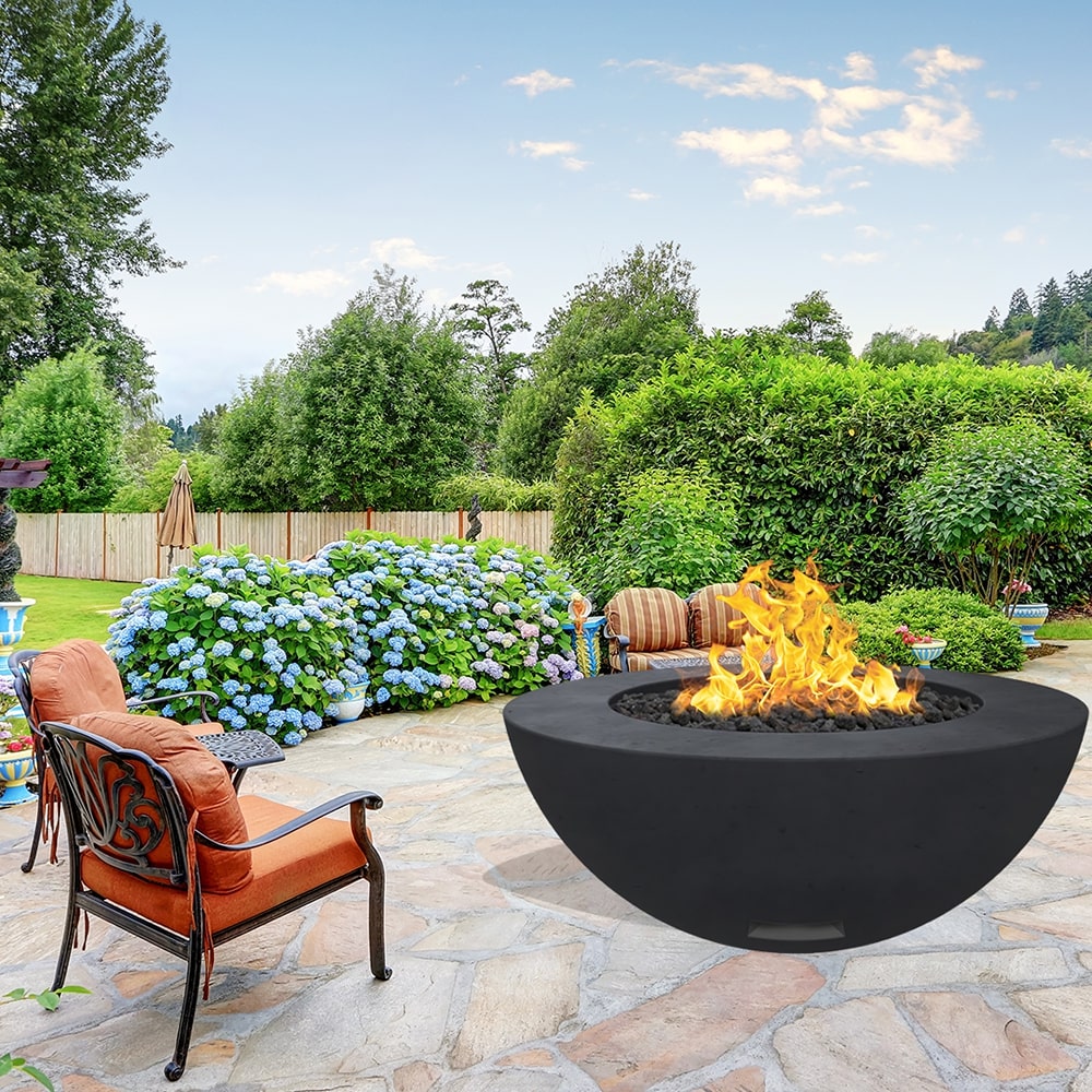 Modern Blaze 48-In Round Fire Bowl - Direct Spark
