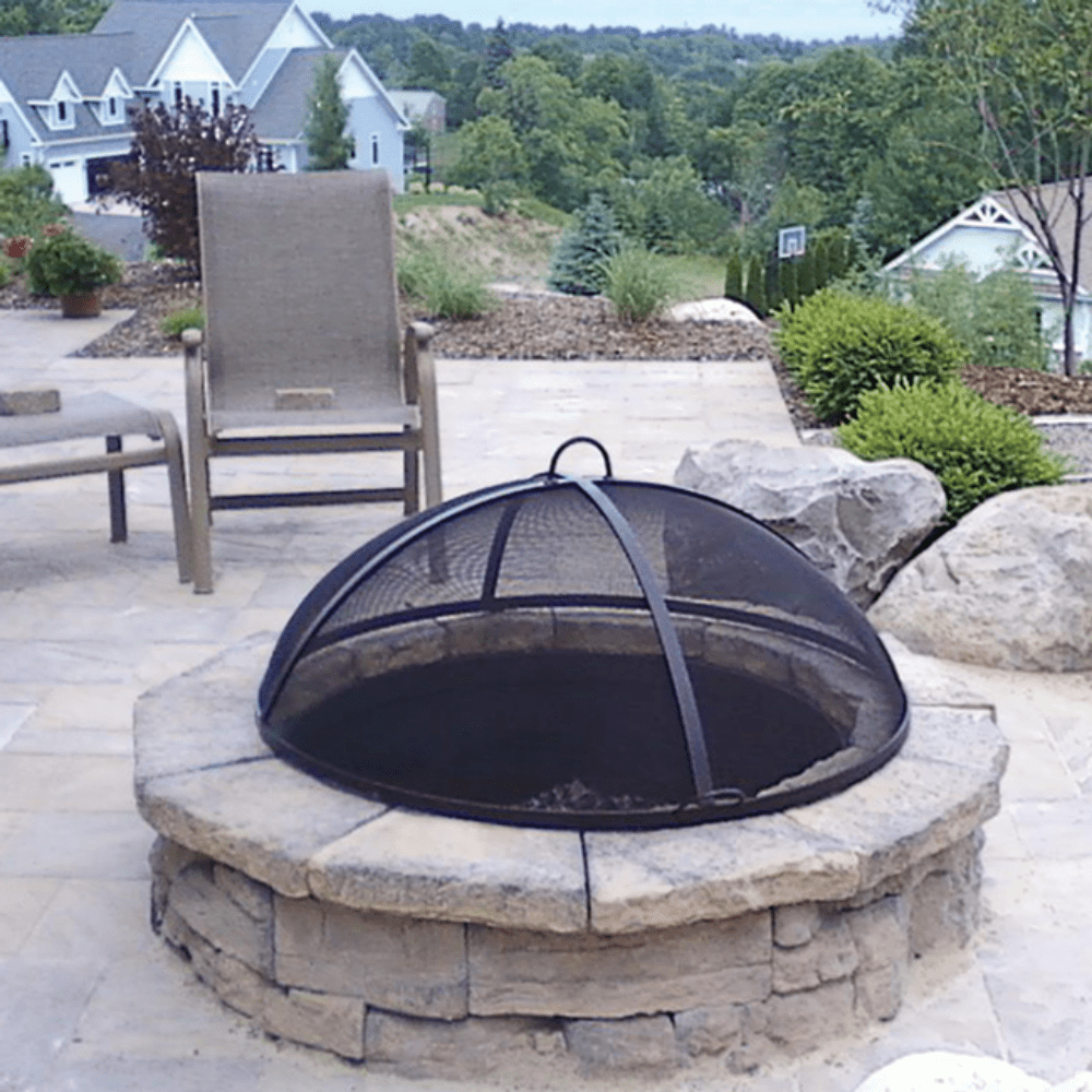Modern Blaze Round Steel Fire Pit Screens