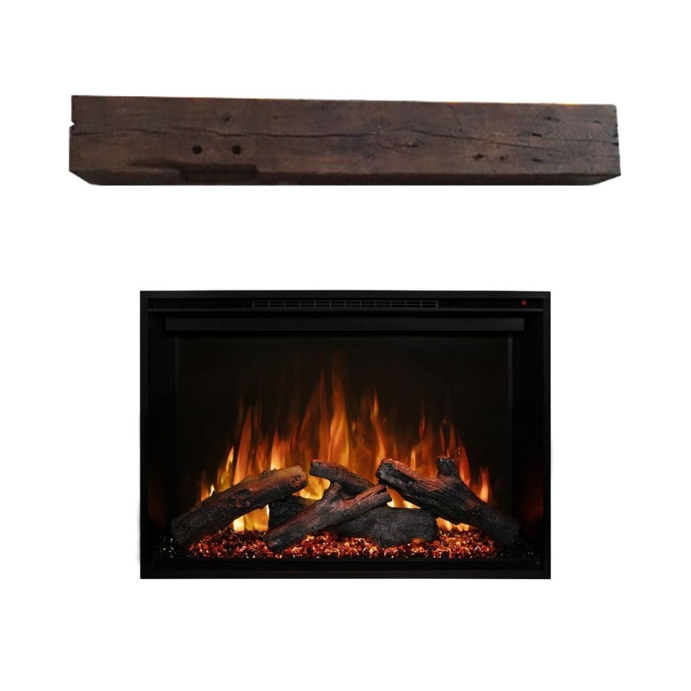 Modern Flames Redstone Fireplace with Wood Mantel — Modern Blaze