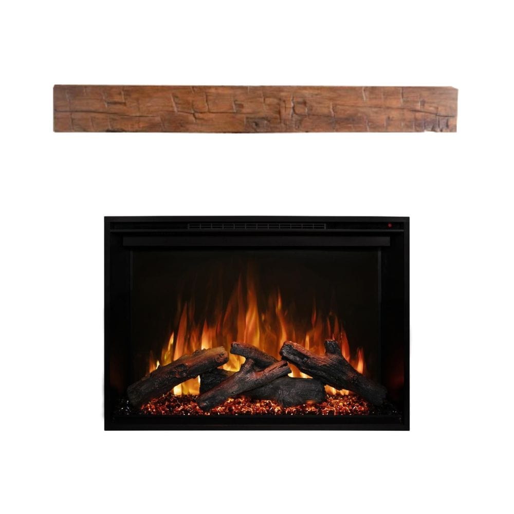 Modern Flames Redstone Fireplace with Wood Mantel — Modern Blaze