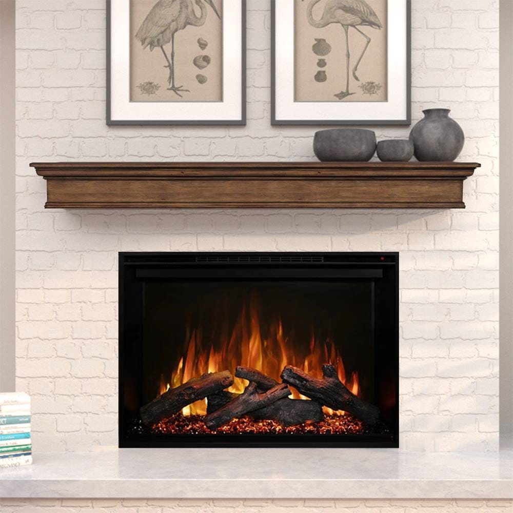Redstone Fireplace Insert with Traditional Mantel — Modern Blaze