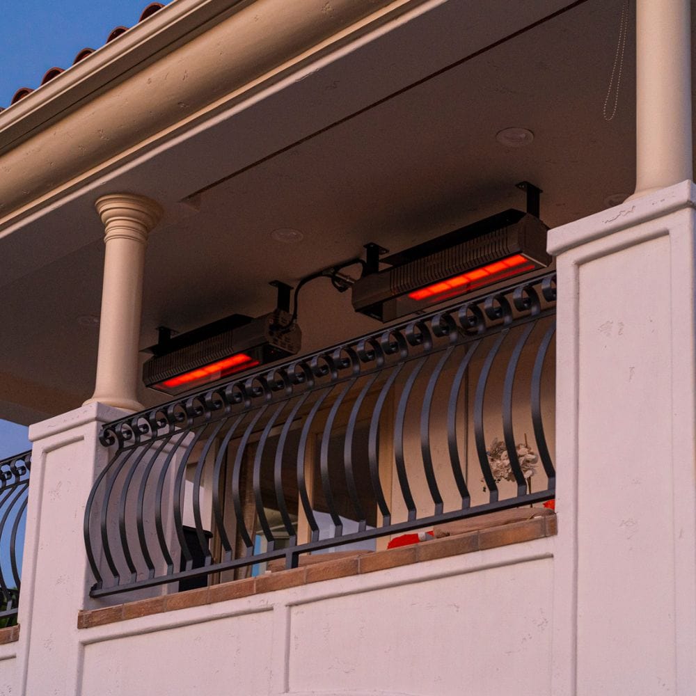 SunStar Glass Ceiling Mounted 2-Stage Infrared Gas Heater — Modern Blaze