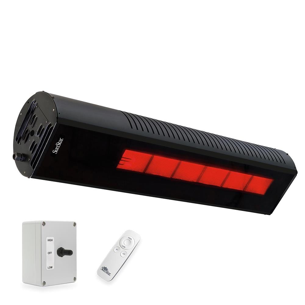 SunStar Glass Ceiling Mounted 2-Stage Infrared Gas Heater — Modern Blaze