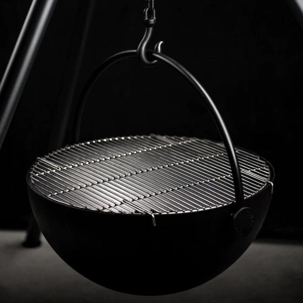 Cowboy Cauldron The Dude Steel Fire Pit Grill — Modern Blaze