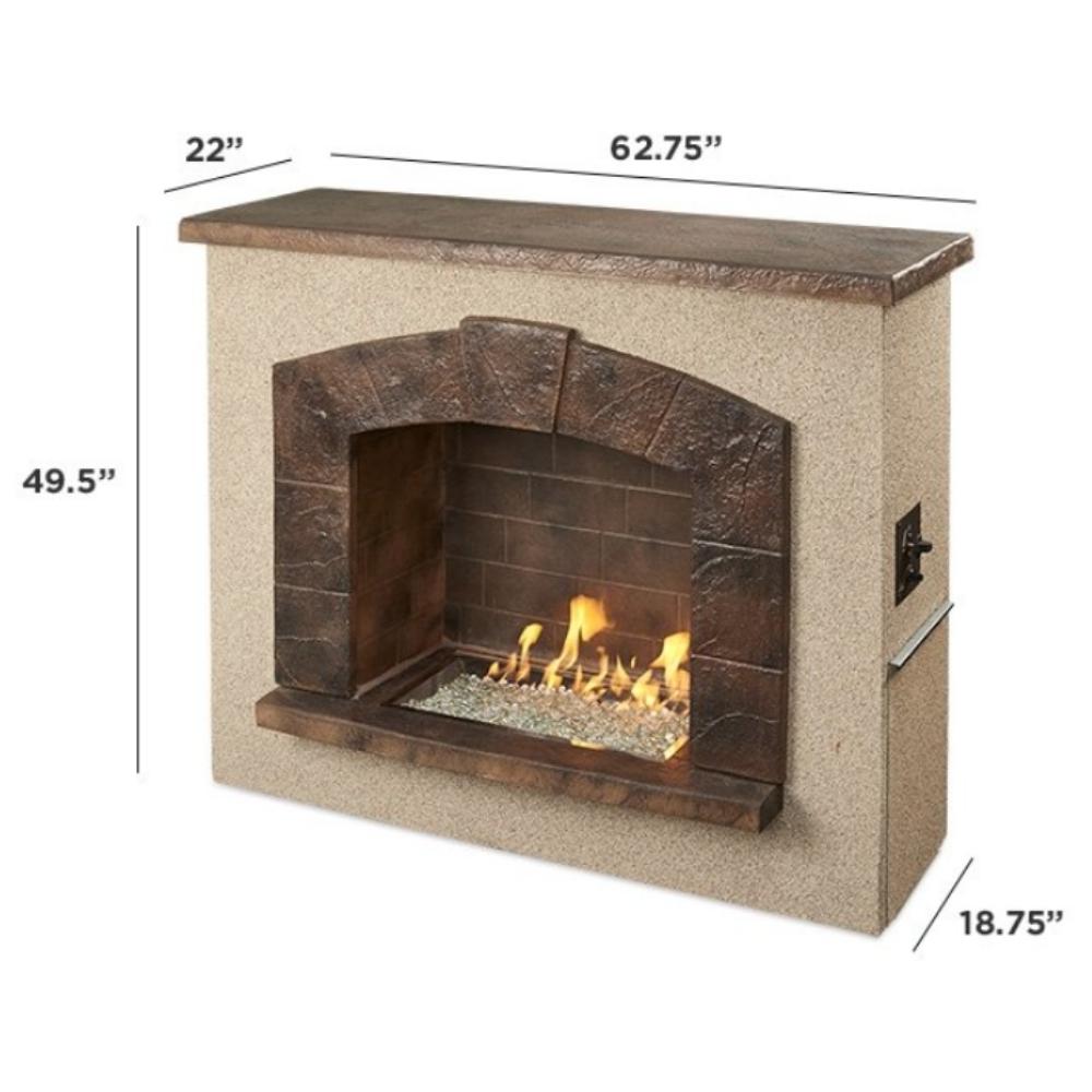The Outdoor GreatRoom Stone Arch Gas Fireplace — Modern Blaze