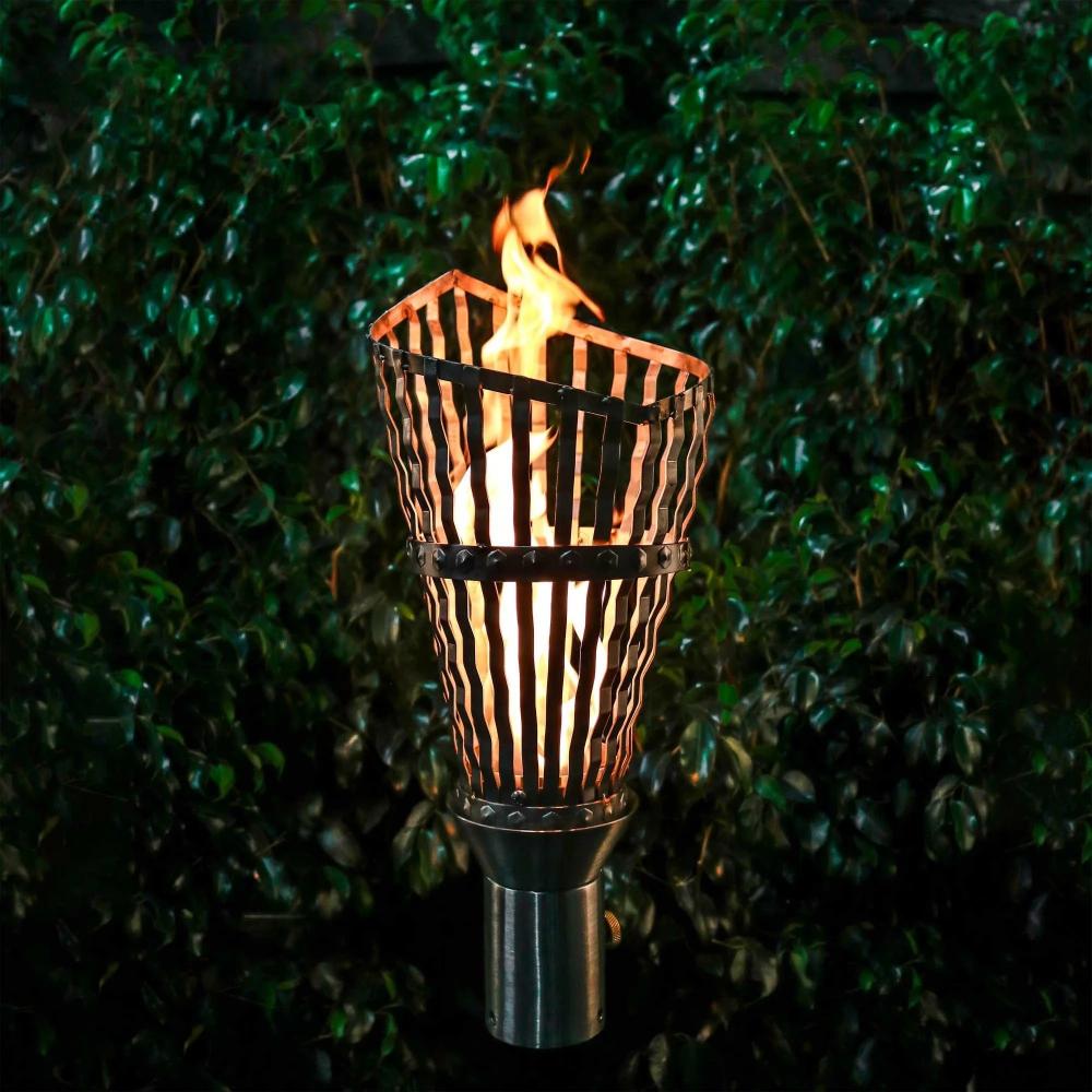 Top Fires 14-Inch Roman Stainless Steel Gas Torch — Modern Blaze