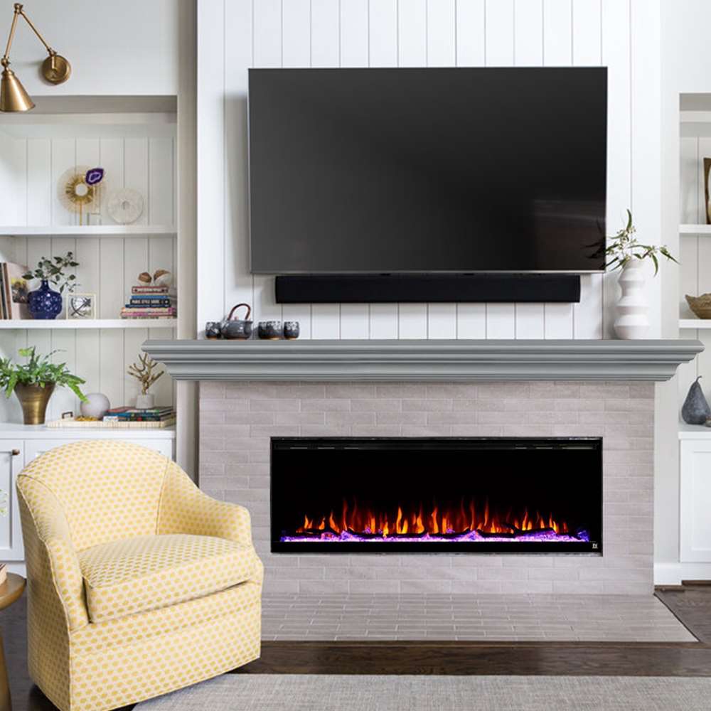 Sideline Elite Fireplace with Transitional Mantel — Modern Blaze